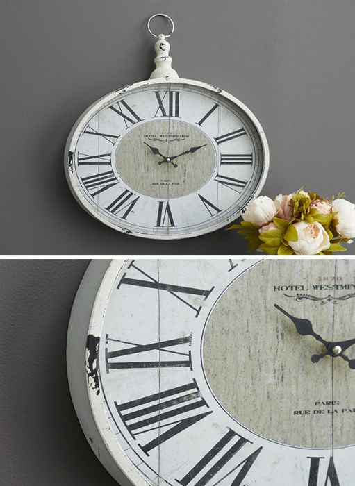 Pocket Watch Style Wall Clock | Antique Farmhouse