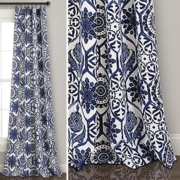 Patterned Curtain Panels Set of 2 | Antique Farmhouse