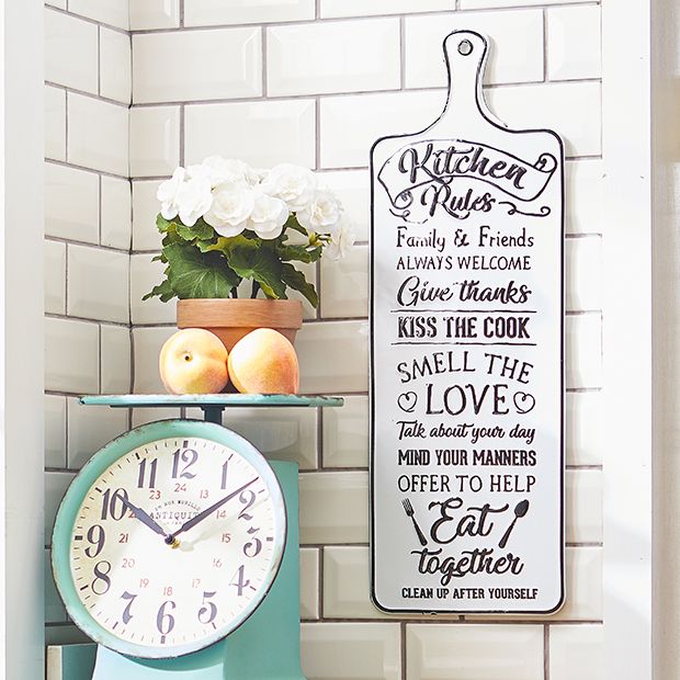 Kitchen Rules Wall Sign | Antique Farmhouse