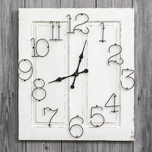 Country Chic Panel Clock | Antique Farmhouse