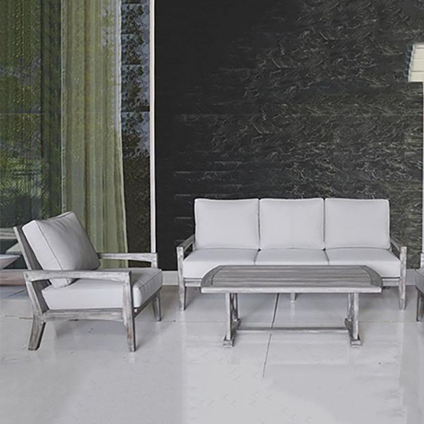 4 Piece Teak Wood Patio Set | Antique Farmhouse