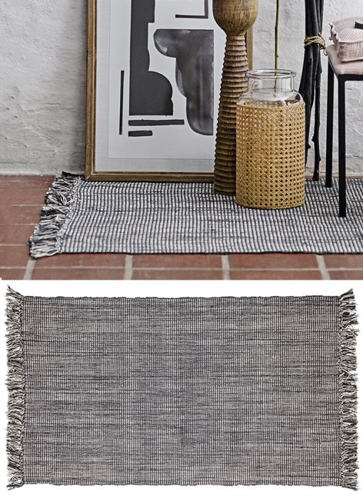 Woven Rug With Fringe | Antique Farmhouse