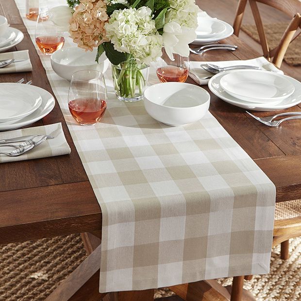 Country Check Table Runner | Antique Farmhouse