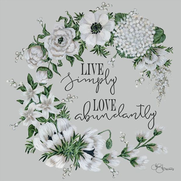 Live Simply Love Abundantly Wall Art | Antique Farmhouse