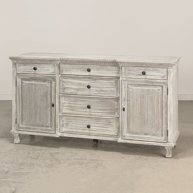 6 Drawer Country Cottage Sideboard Cabinet | Antique Farmhouse