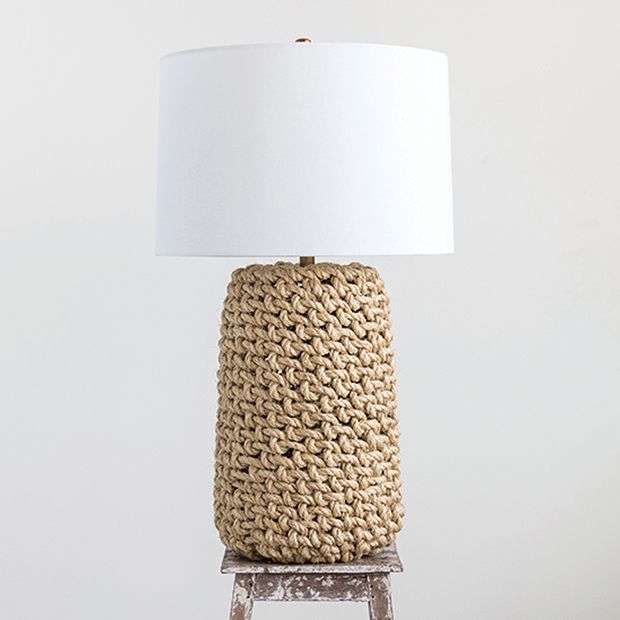Jute Rope Base Table Lamp | Antique Farmhouse