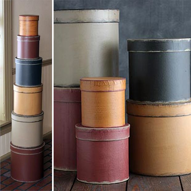 Rustic Colors Nesting Boxes Set of 6 | Antique Farmhouse