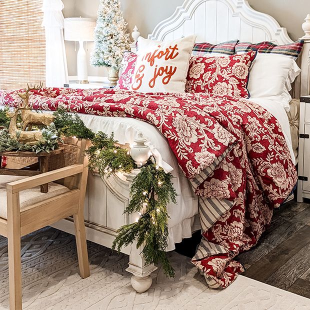 9 Piece Twill Reversible Comforter Set | Antique Farmhouse