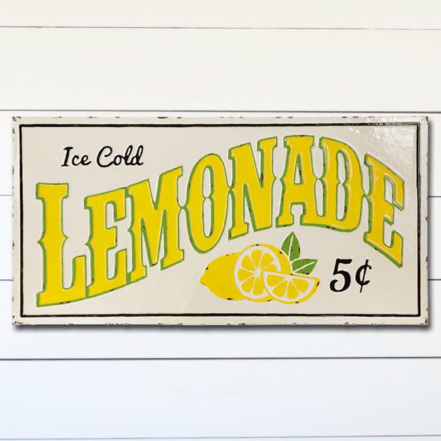 Metal Lemonade Sign | Antique Farmhouse