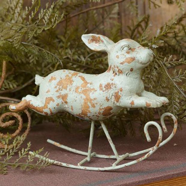 Weathered Rocking Rabbit | Antique Farmhouse