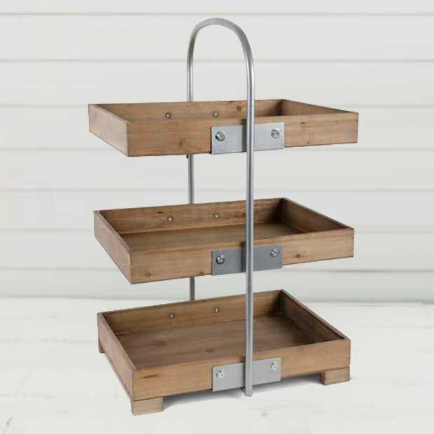 3 Tier Display Tray Stand | Antique Farmhouse