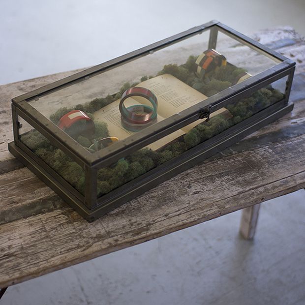 Glass and Metal Tabletop Display Case | Antique Farmhouse