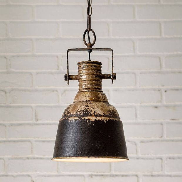 Aged Industrial Hanging Pendant Light | Antique Farmhouse