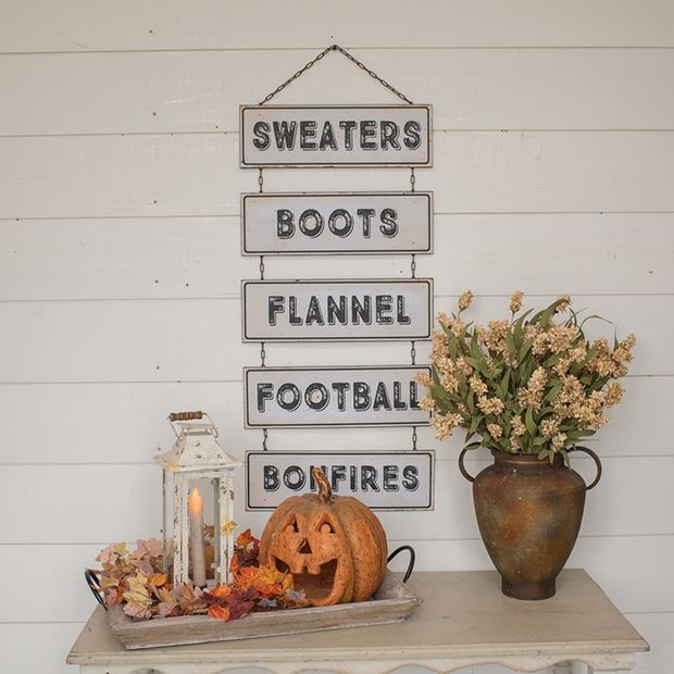 All Things Fall Stacked Hanging Sign | Antique Farmhouse