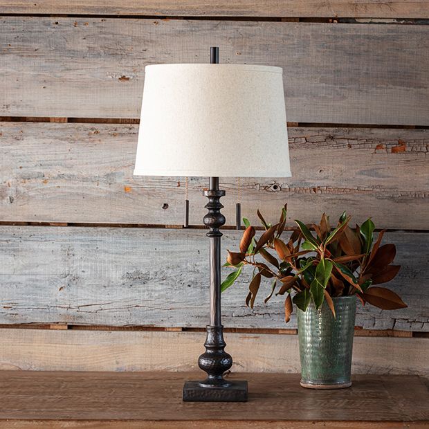 Antiqued Bronze Farmhouse Buffet Lamp | Antique Farmhouse