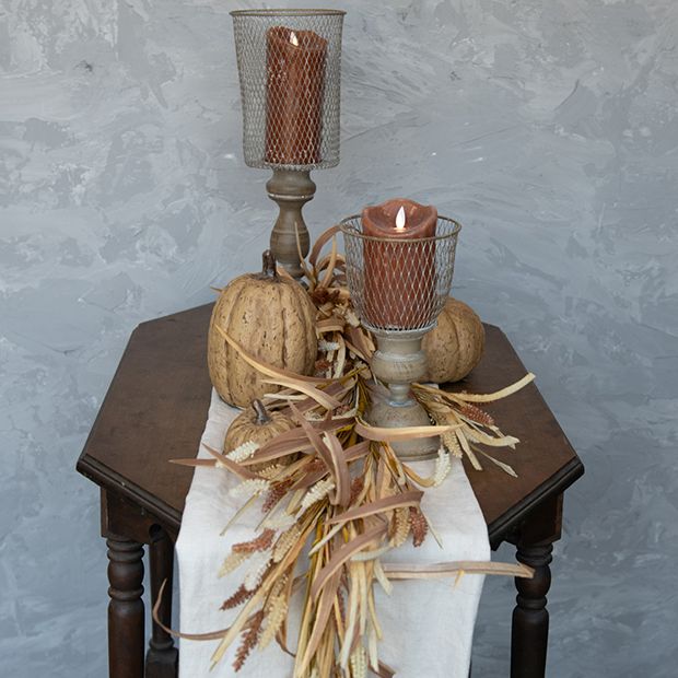 Artificial Wheat Heather Garland | Antique Farmhouse