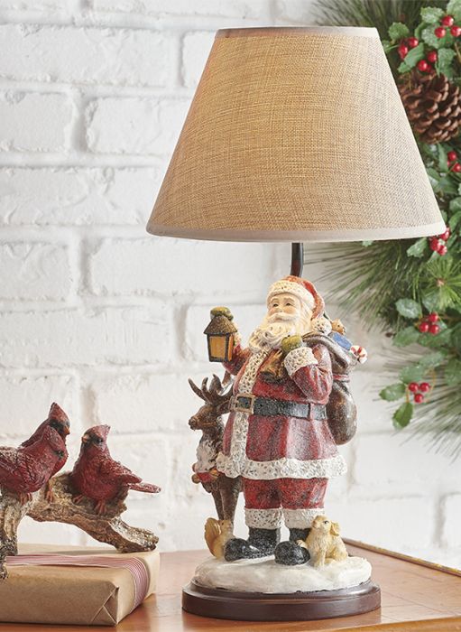 Holiday Santa Table Lamp | Antique Farmhouse