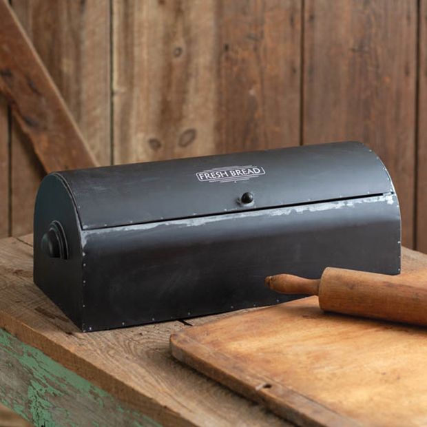 Black Metal Fresh Bread Box | Antique Farmhouse