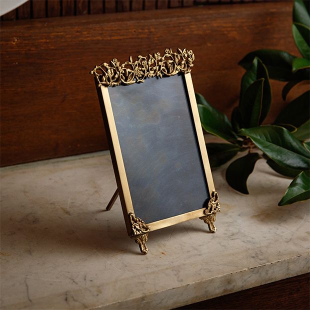 Brass Framed Bistro Menu Cardholder | Antique Farmhouse