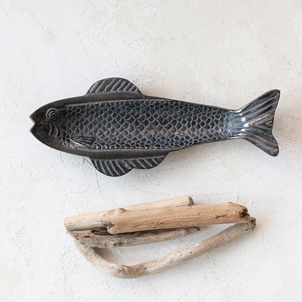 Bronze Finish Decorative Fish Dish | Antique Farmhouse