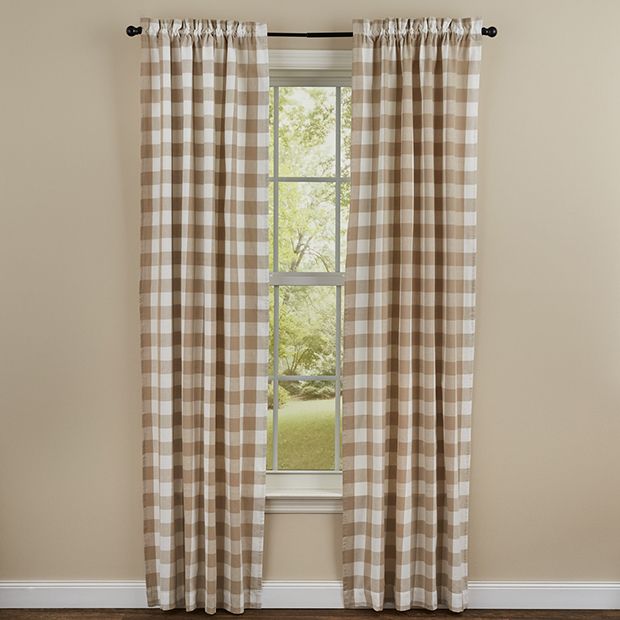 Buffalo Check Lined Panel Curtain Set of 2 | Antique Farmhouse