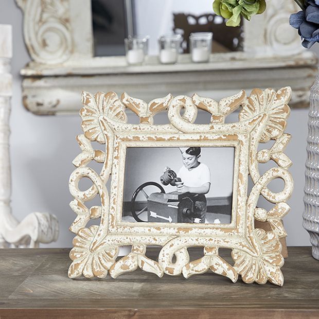 Carved Grace Photo Frame | Antique Farmhouse