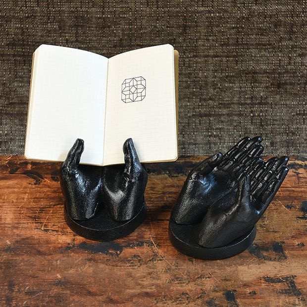 Cast Iron Two Hands Sculpture | Antique Farmhouse