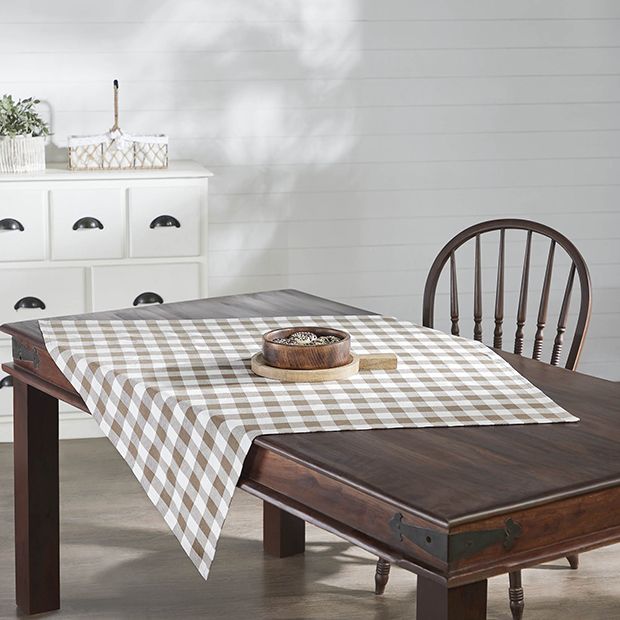 Casual Farmhouse Buffalo Check Table Topper | Antique Farmhouse