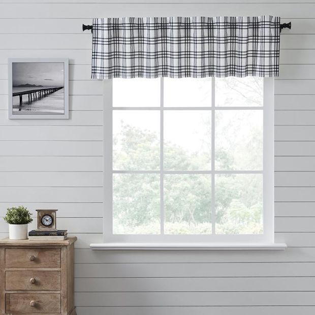 Casual Farmhouse Plaid Valance Curtain | Antique Farmhouse