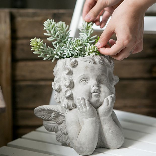 Cherub Angel Planter 10 inch | Antique Farmhouse