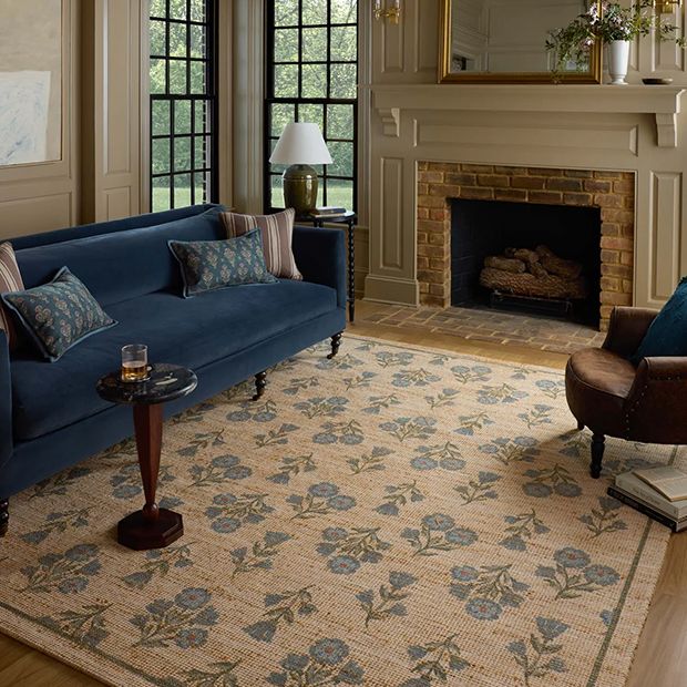 Chris Loves Julia + Loloi Rue Collection Moss/Blue Area Rug | Antique ...