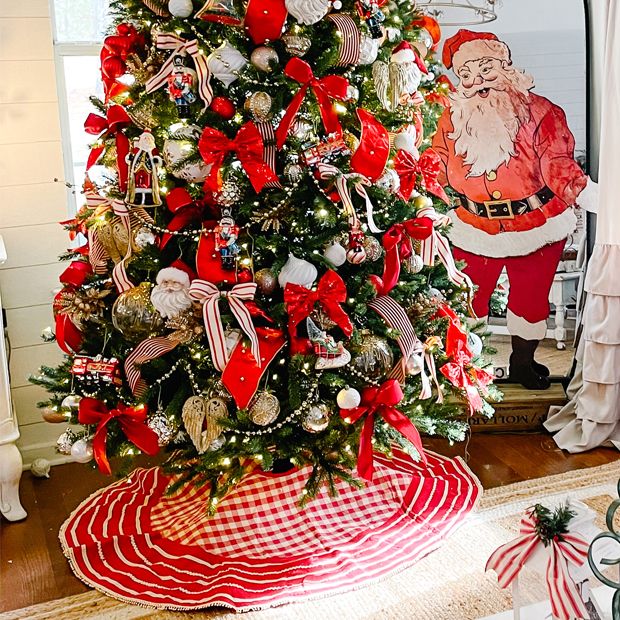 Classic Check Reversible Tree Skirt | Antique Farmhouse