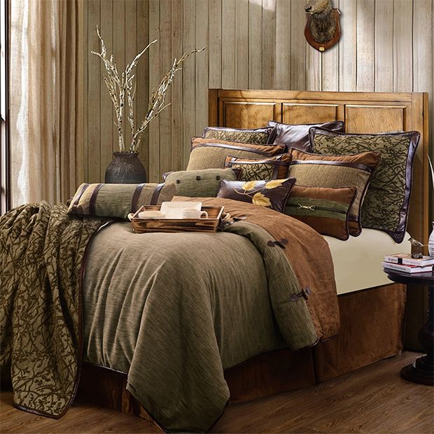 Cozy Cabin In The Woods Comforter Set | Antique Farmhouse