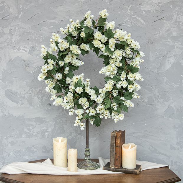 Cream Hops Decorative Wreath | Antique Farmhouse