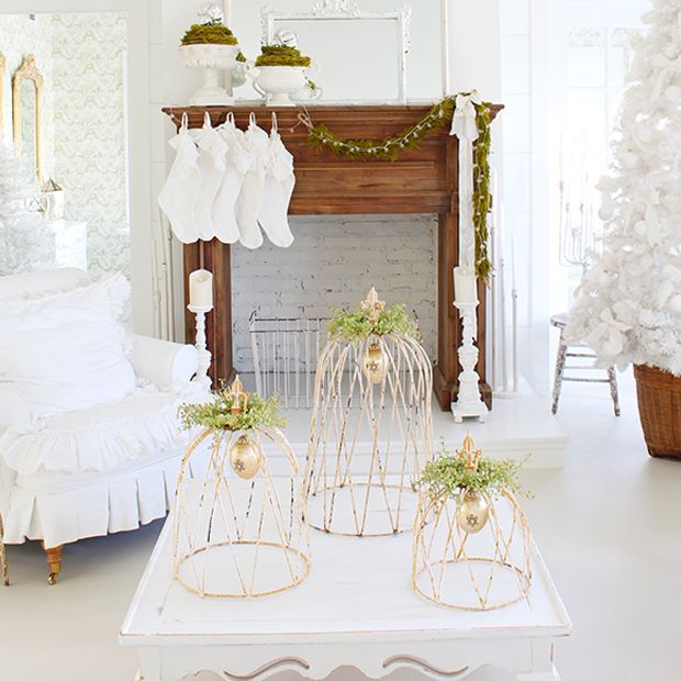 Crown Style Decorative Cloche Set of 3 | Antique Farmhouse