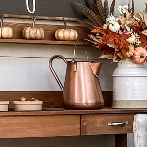 Decorative Copper Kettle Pitcher | Antique Farmhouse