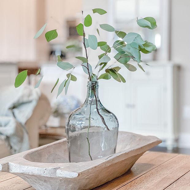 Decorative Demijohn Glass Bottle Vase 12 Inch | Antique Farmhouse