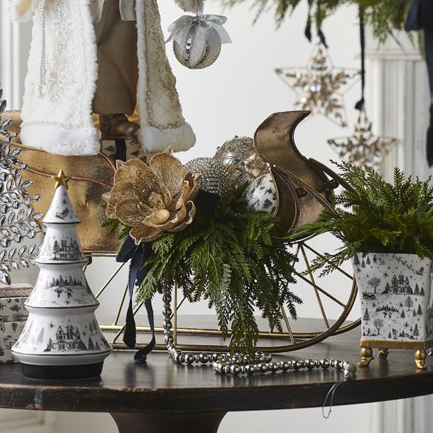 Decorative Gold Sleigh | Antique Farmhouse