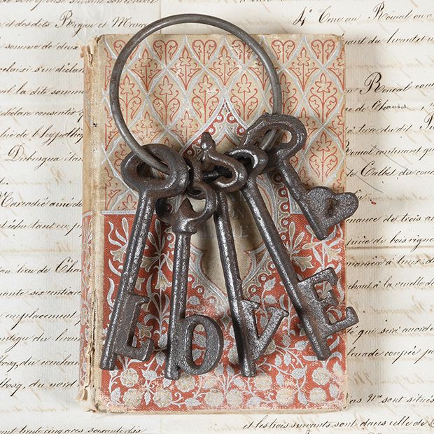 Decorative Iron Love Keys | Antique Farmhouse