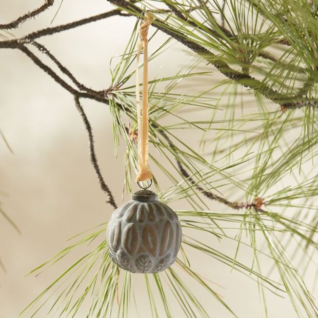 Dimensional Glass Sphere Ornament Set of 6 | Antique Farmhouse