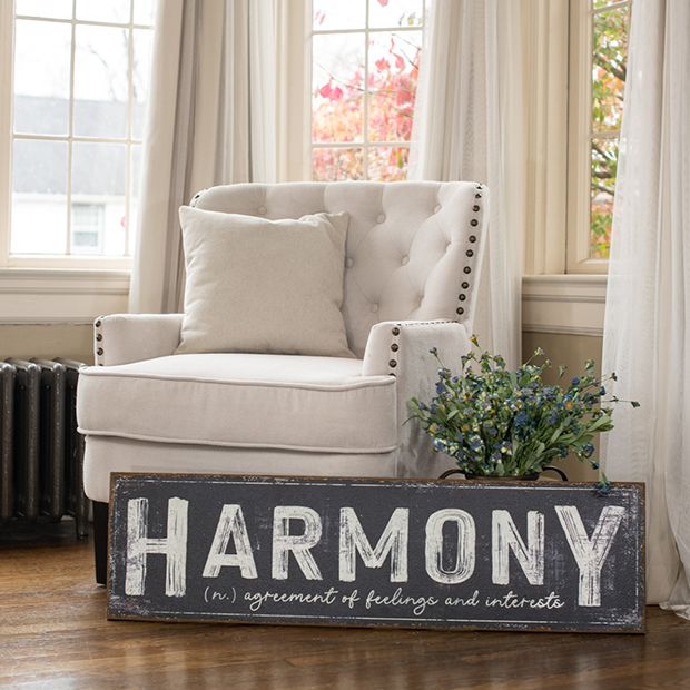 Distressed Farmhouse Harmony Sign | Antique Farmhouse