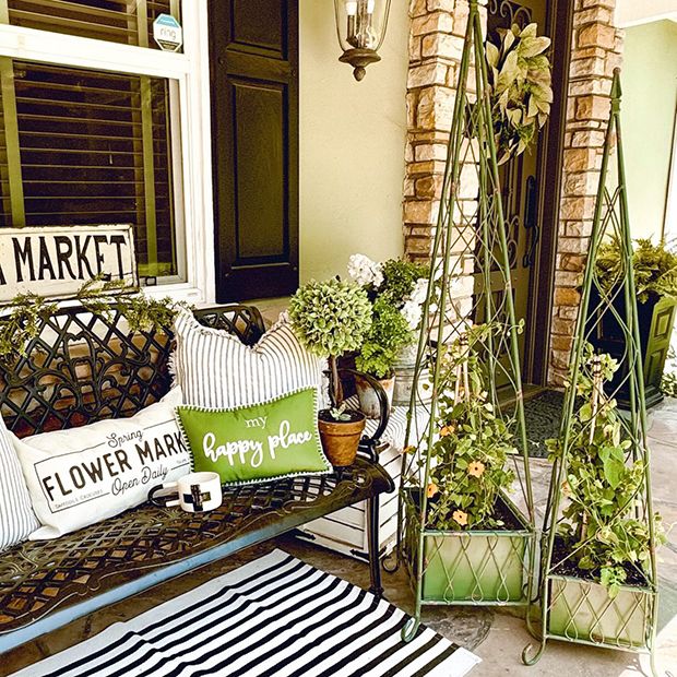 Distressed Garden Trellis Planter Set of 2 | Antique Farmhouse