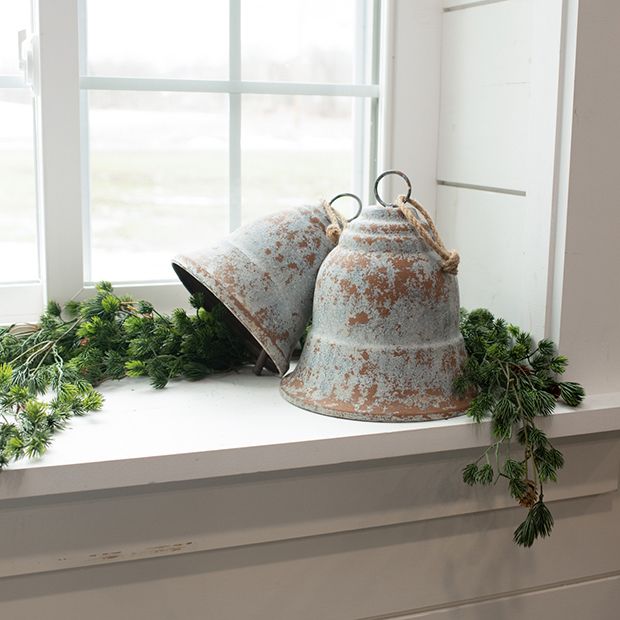 Distressed Iron Bell Set of 2 | Antique Farmhouse