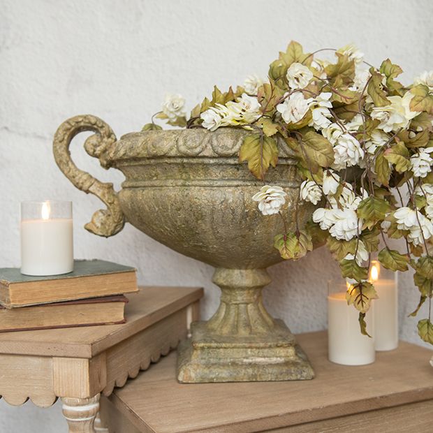 Double Handle Cement Planter Urn | Antique Farmhouse