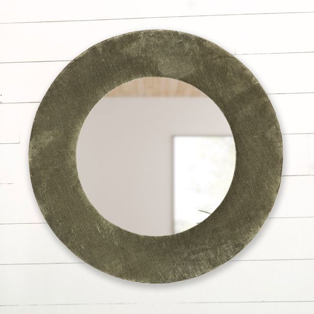 Cotton Velvet Framed Mirror | Antique Farmhouse