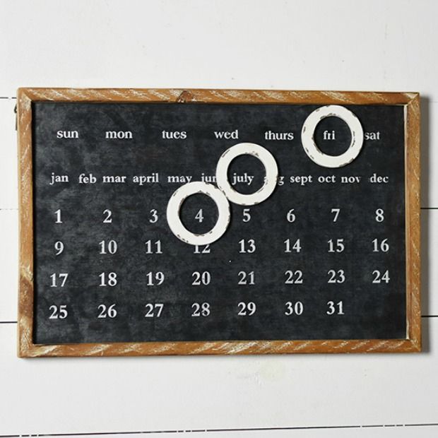 Magnetic Monthly Wall Calendar | Antique Farmhouse