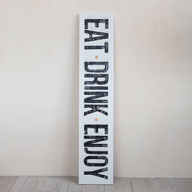 Eat Drink Enjoy Metal Wall Sign | Antique Farmhouse