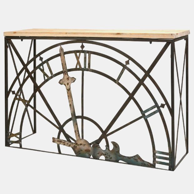 Half Clock Console Table | Antique Farmhouse