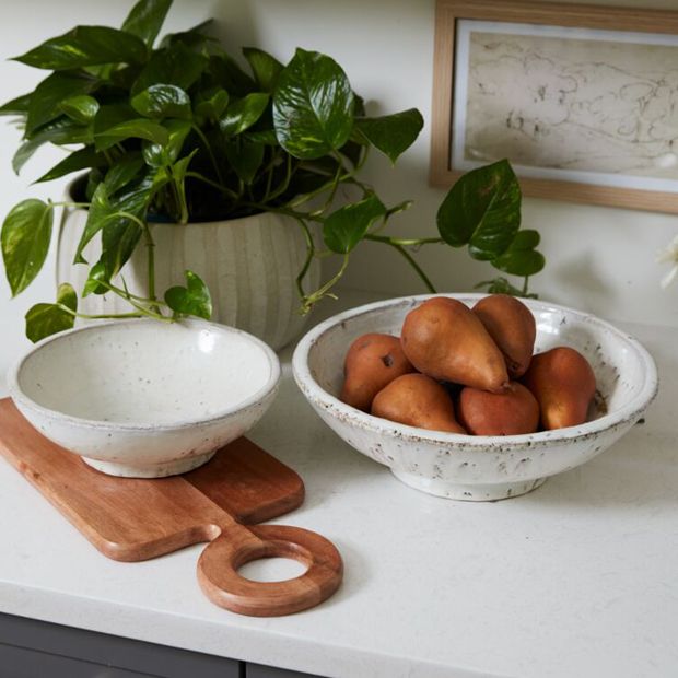 Farmhouse Chic Footed Display Bowl | Antique Farmhouse