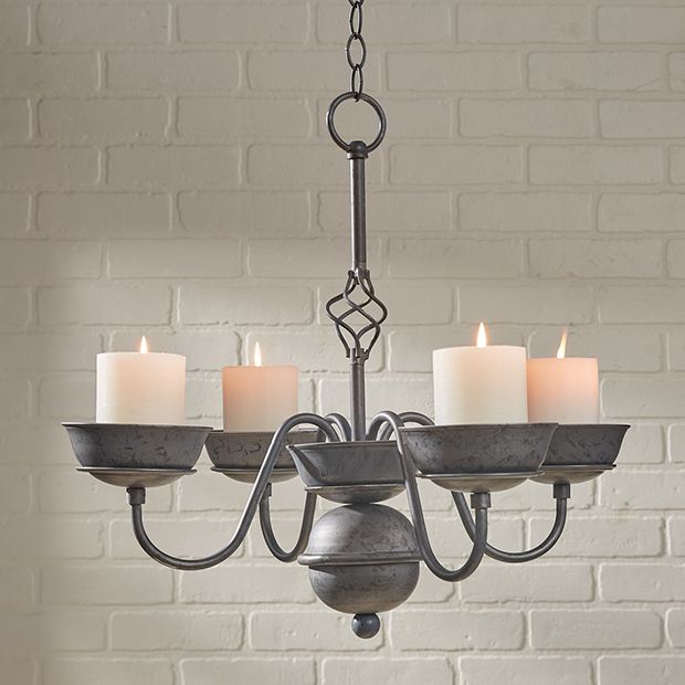 Farmhouse Classics Pillar Candle Chandelier | Antique Farmhouse